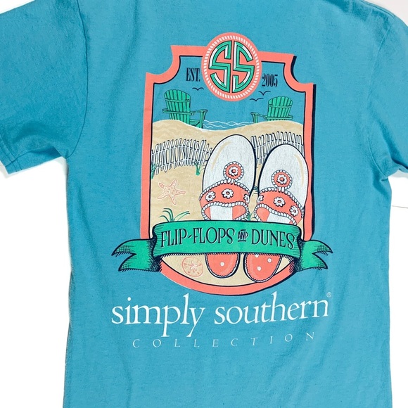 Simply Southern | Tops | Simply Southern Flipflops And Dunes Tshirt ...